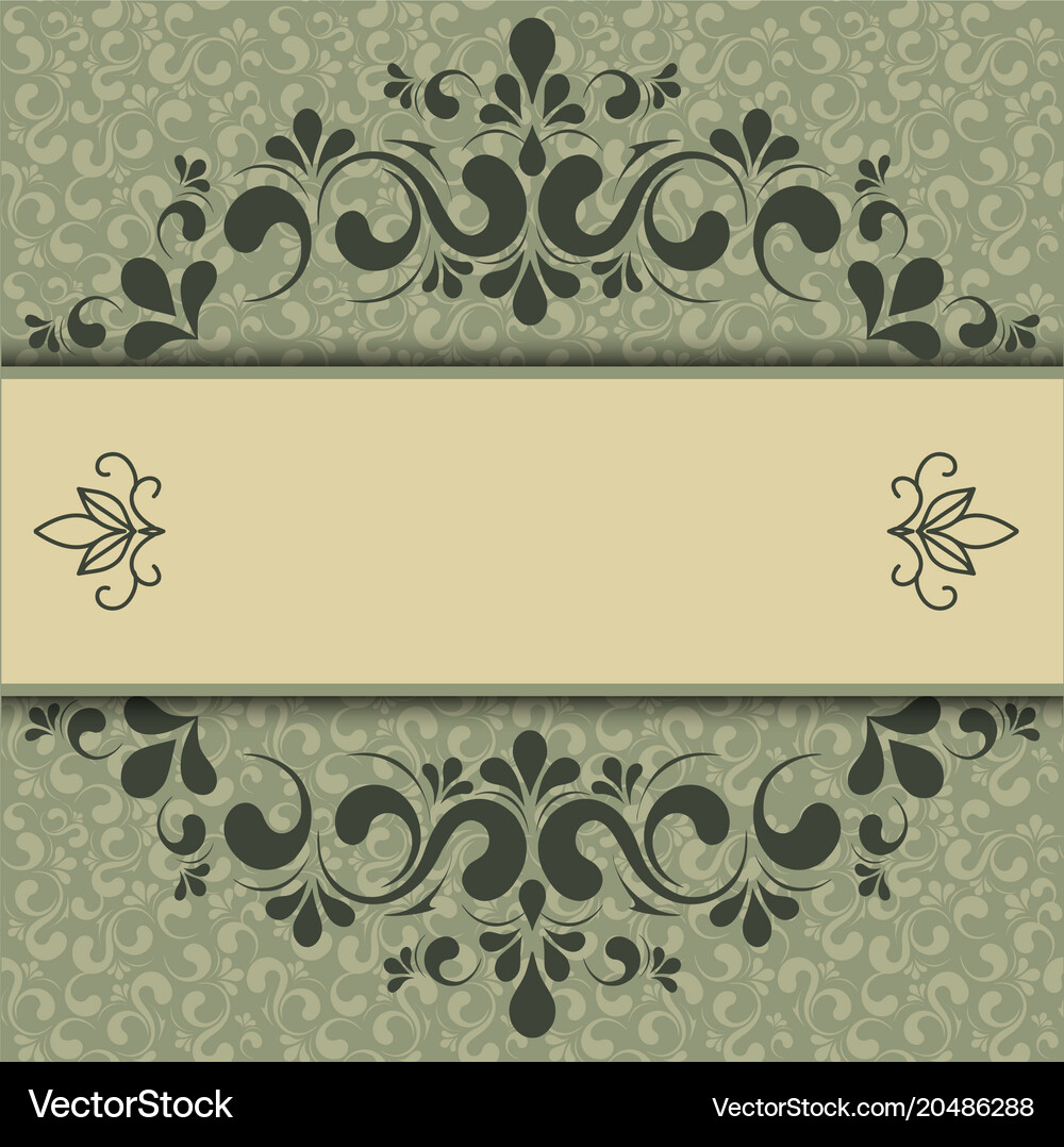 Ornate frame for invitation or announcement Vector Image
