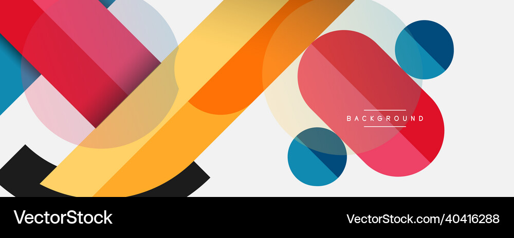 Round geometric shapes lines and circles Vector Image