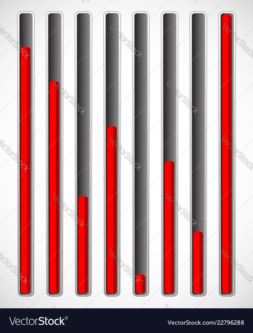 Vertical level indicators Royalty Free Vector Image