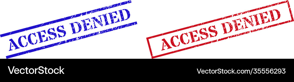 Access denied grunge scratched stamp seals Vector Image