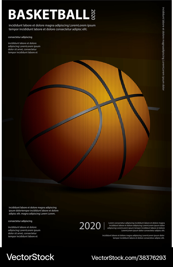 Basketball poster advertising Royalty Free Vector Image