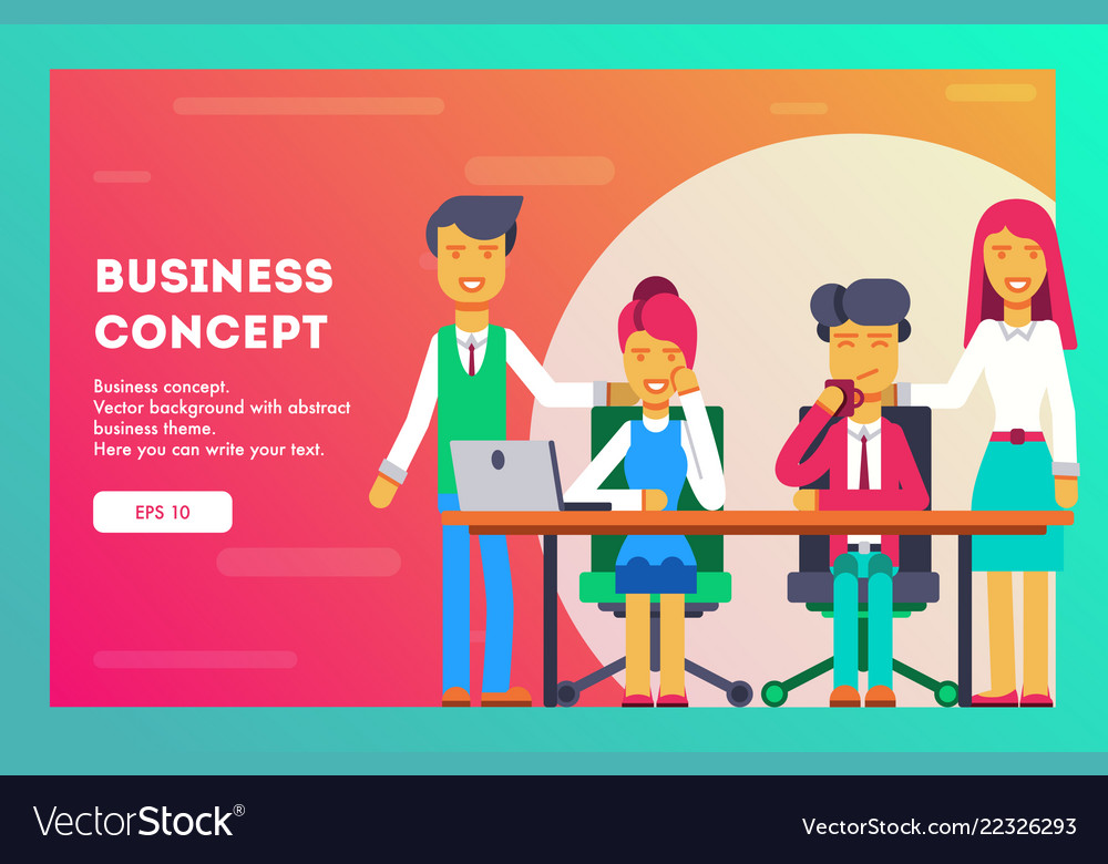Business concept team Royalty Free Vector Image