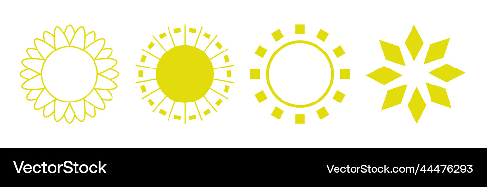 Collection of 4 pieces abstract different Vector Image