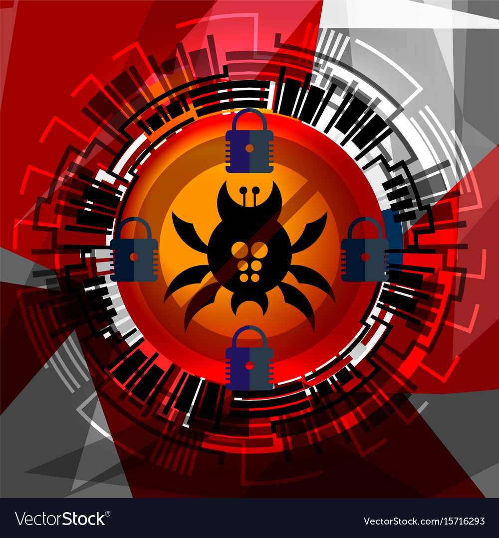 Cyber security anti virus Royalty Free Vector Image