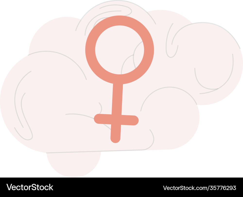Female gender flat symbol Royalty Free Vector Image
