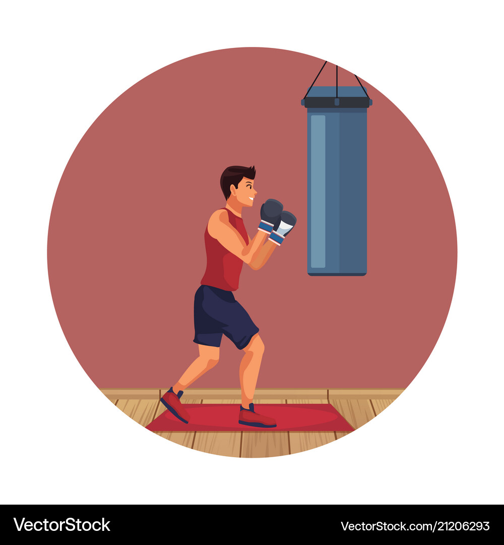 Fitness man cartoon Royalty Free Vector Image - VectorStock