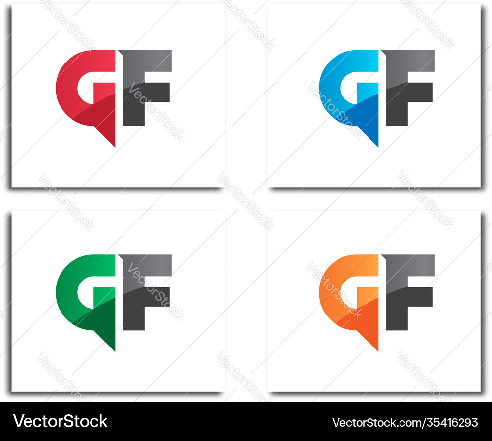 Gf alphabet beautiful logo design concept Vector Image