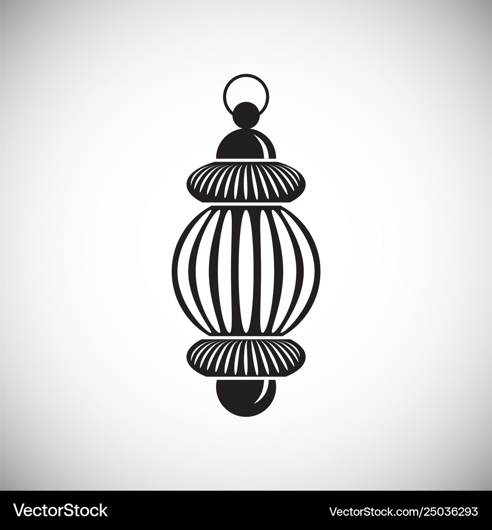 Lantern icon on background for graphic and web Vector Image