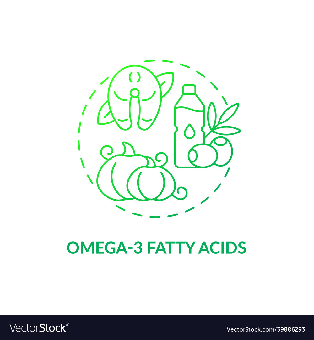 Omega three fatty acids concept icon Royalty Free Vector Omega three fatty acids concept icon Royalty Free Vector