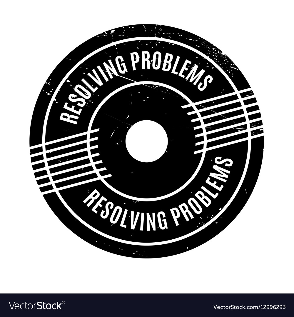 Resolving Problems rubber stamp Royalty Free Vector Image