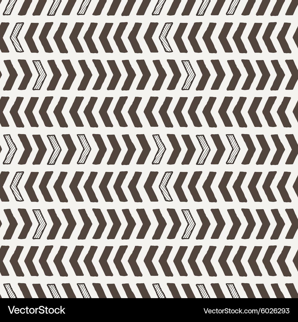 Seamless texture of hand-drawn arrows Royalty Free Vector