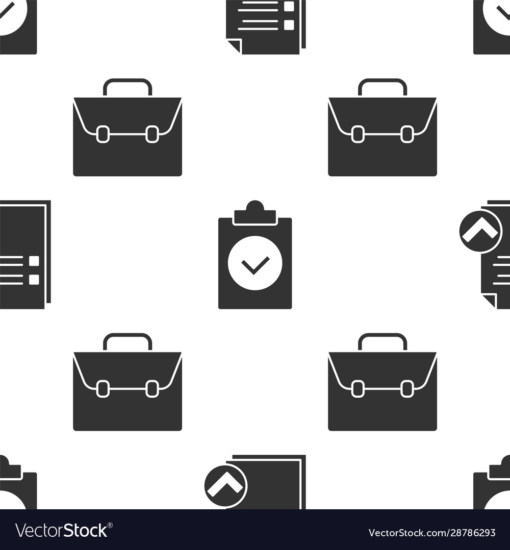 Set document and check mark completed task Vector Image