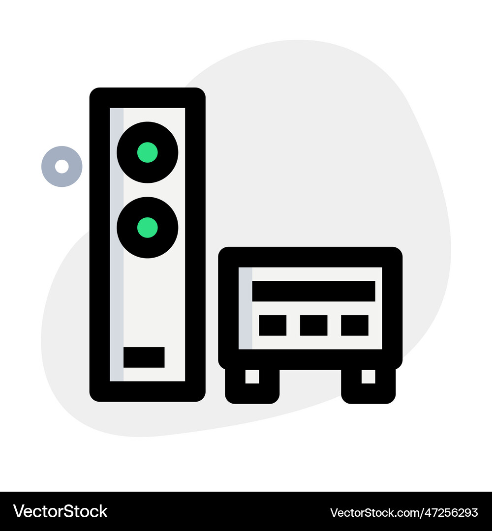Sound system for entertainment at home Royalty Free Vector
