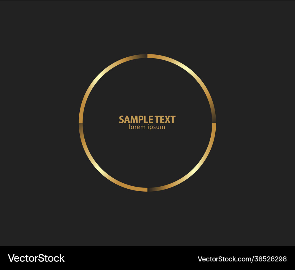 Abstract golden lines in circle form design Vector Image