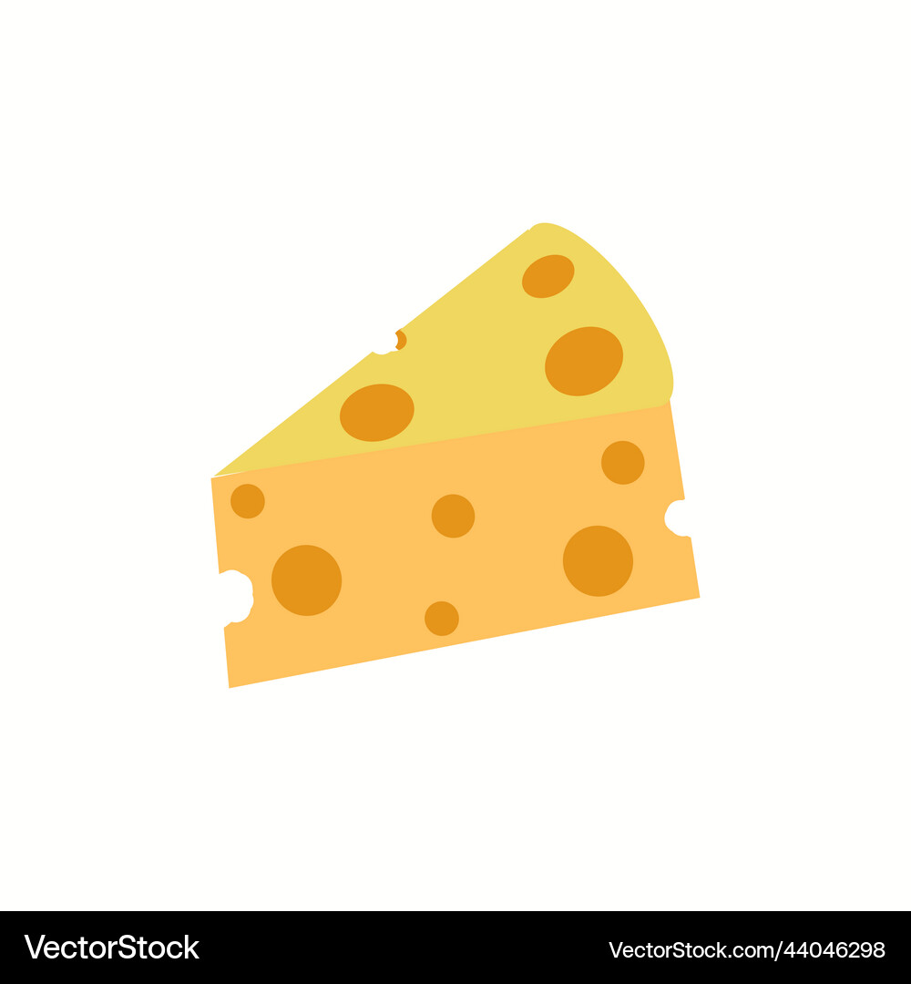 Cheese wedge icon isolated on white background Vector Image