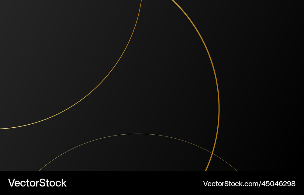 Dark black and gold lines background modern Vector Image