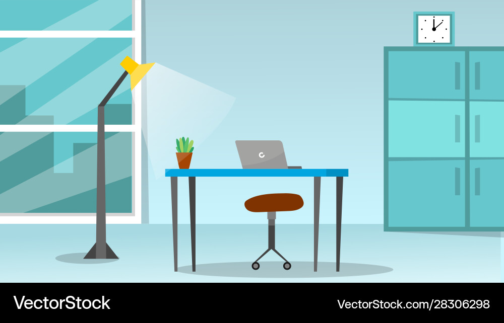 Empty office space interior with furniture Vector Image