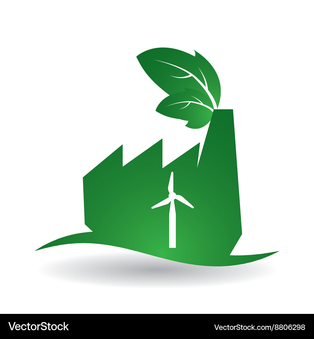 Go green design eco concept white background Vector Image