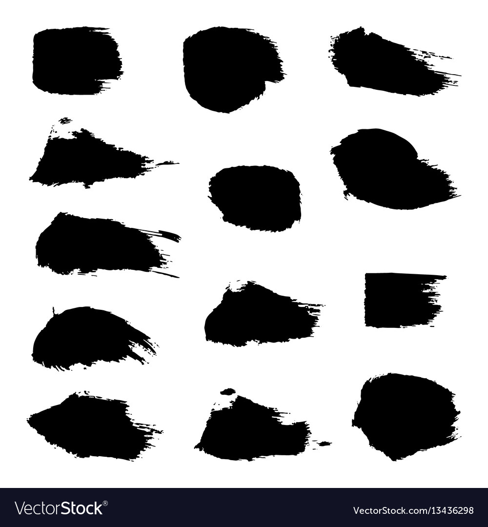 Paint brush elements Royalty Free Vector Image