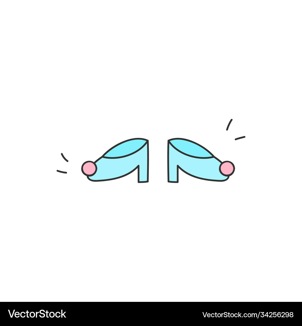 Princess shoes with stone Royalty Free Vector Image