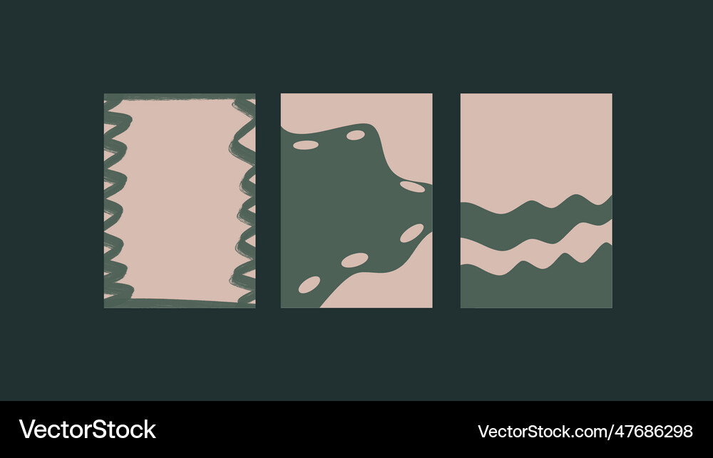 Set of four abstract hand-drawn backgrounds Vector Image