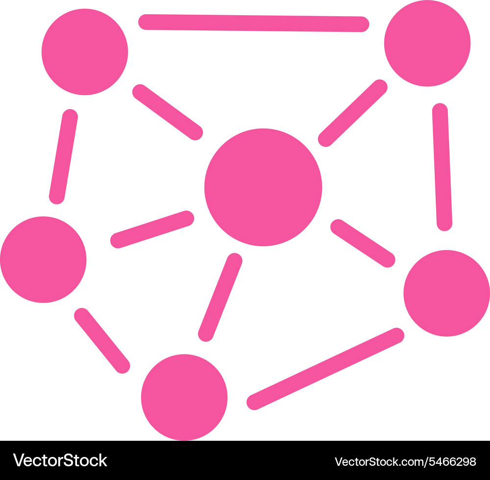 Social graph icon from business bicolor set Vector Image