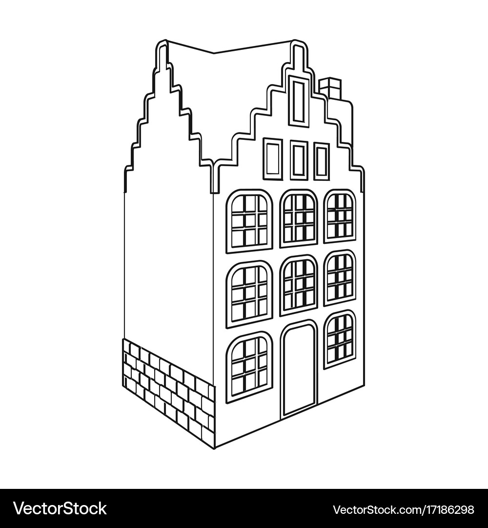 Traditional scandinavian building architecture Vector Image