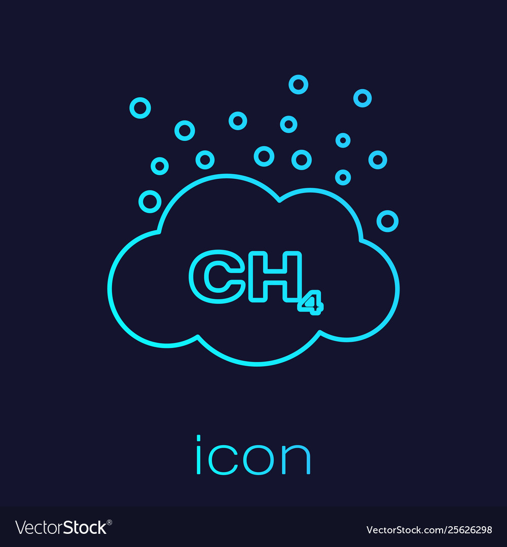 Turquoise methane emissions reduction line icon Vector Image Turquoise methane emissions reduction line icon Vector Image