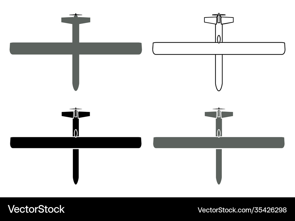 UAV Hermes Top View - Drone Royalty Free Vector Image