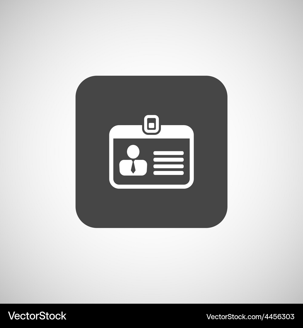 Badge id icon business personal name Royalty Free Vector