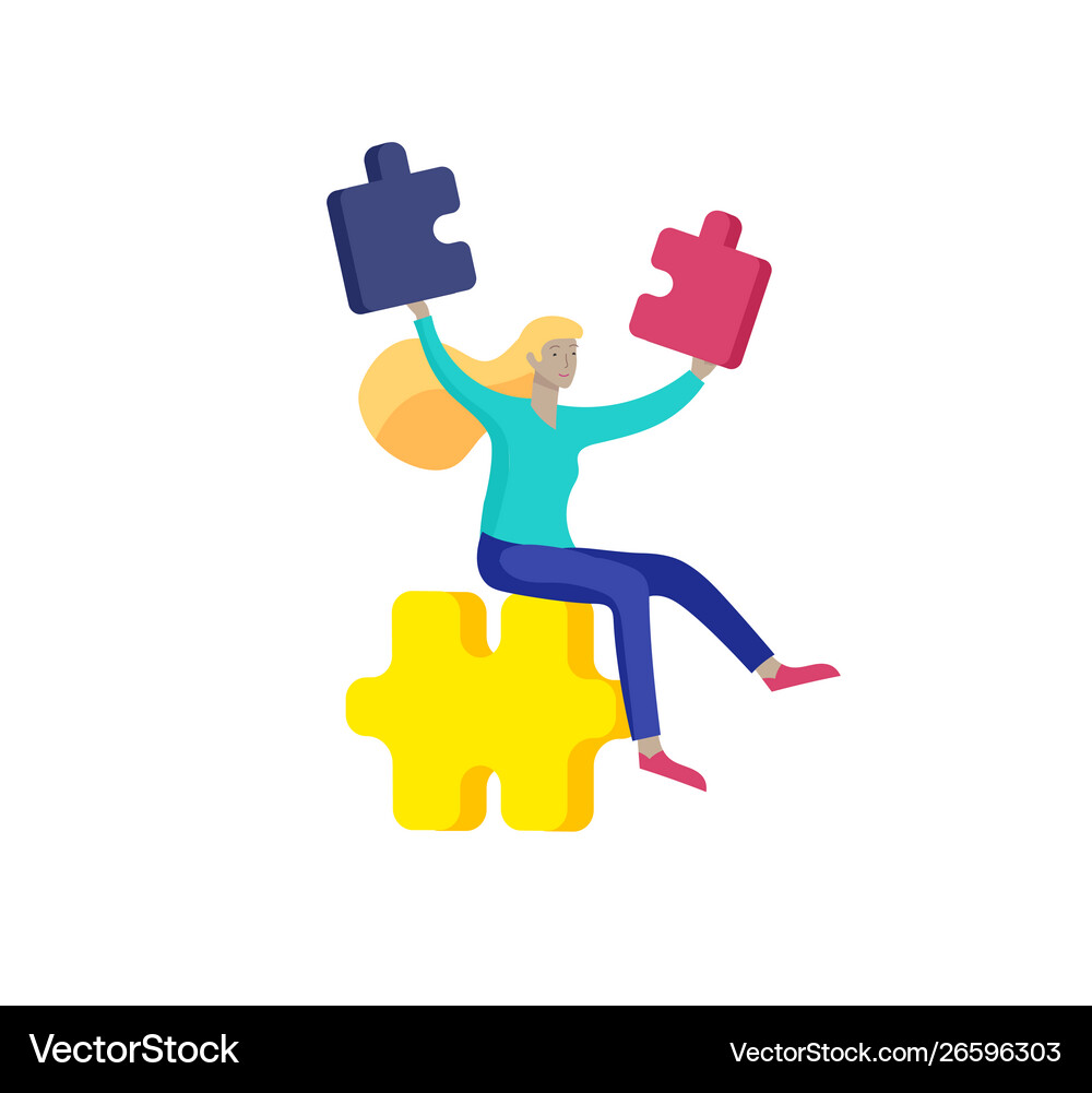 Character business people with infographic Vector Image