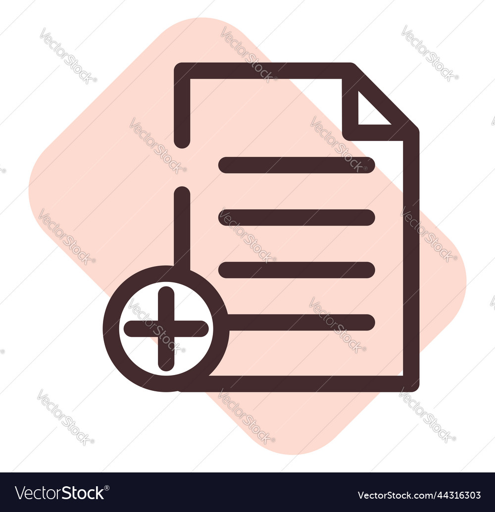 Computer document on a white background Royalty Free Vector