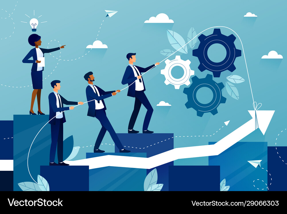 Concept teamwork in business company Royalty Free Vector