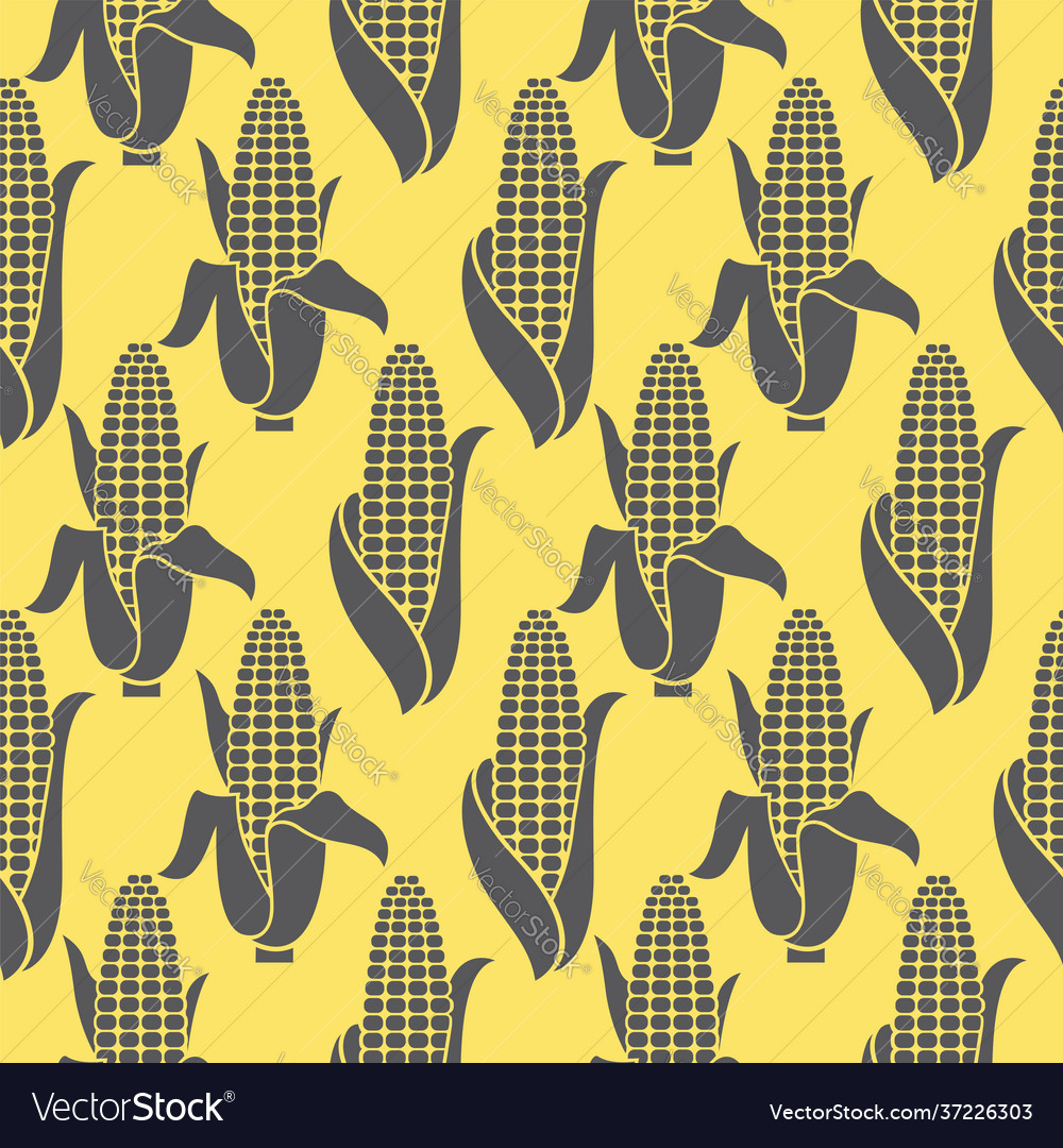 Corn seamless pattern Royalty Free Vector Image