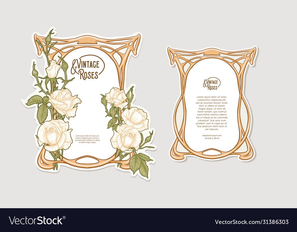 Label decorative frame border Royalty Free Vector Image