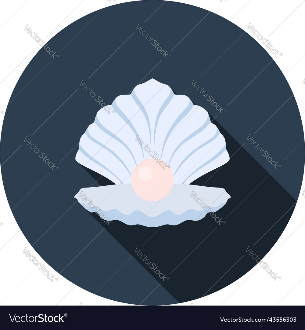 Open seashell icon Royalty Free Vector Image - VectorStock