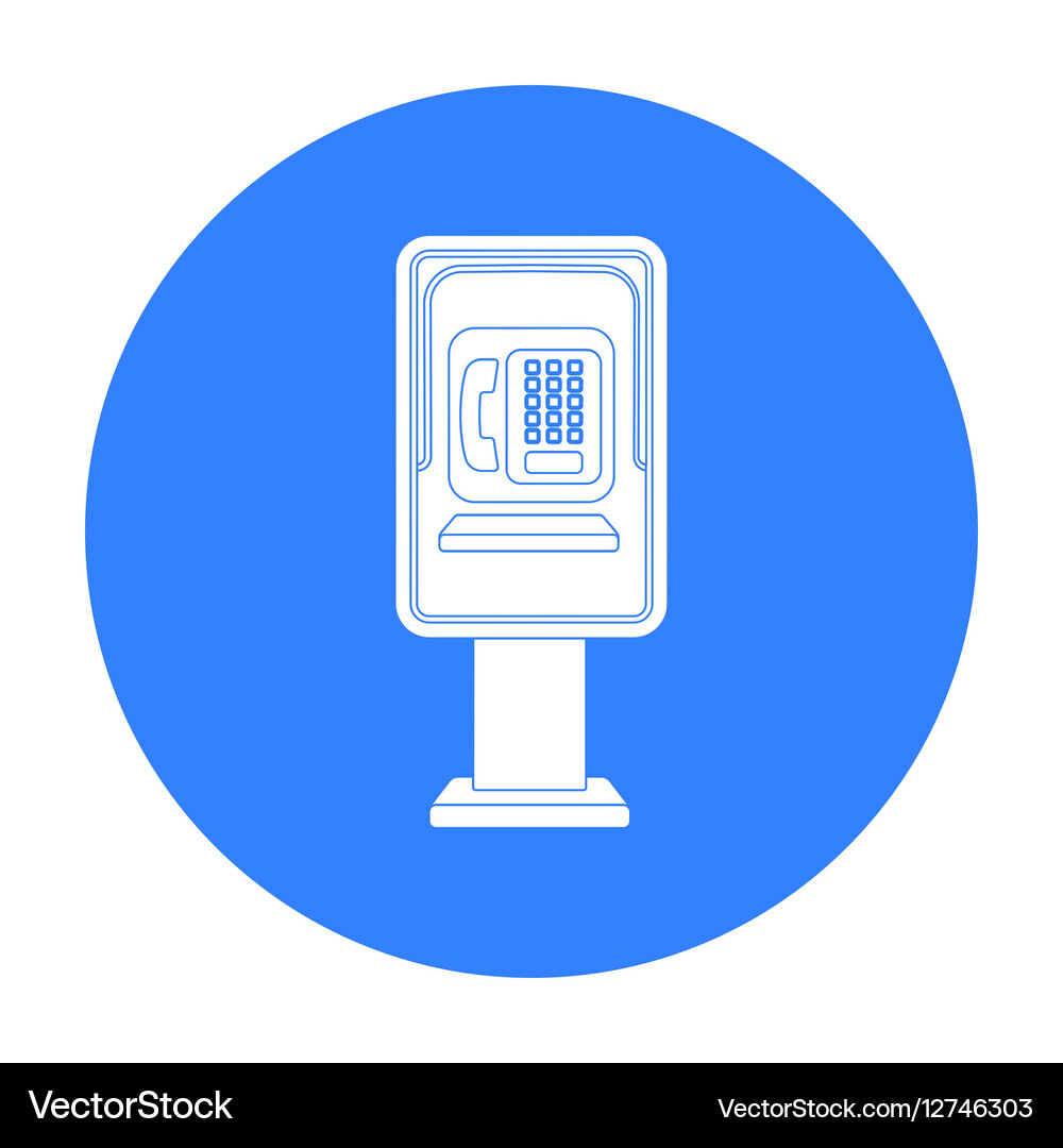 Payphone icon in black style isolated on white Vector Image