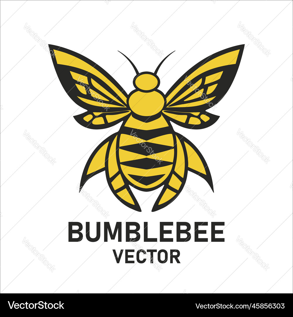 Simple low poly stylistic black and yellow Vector Image