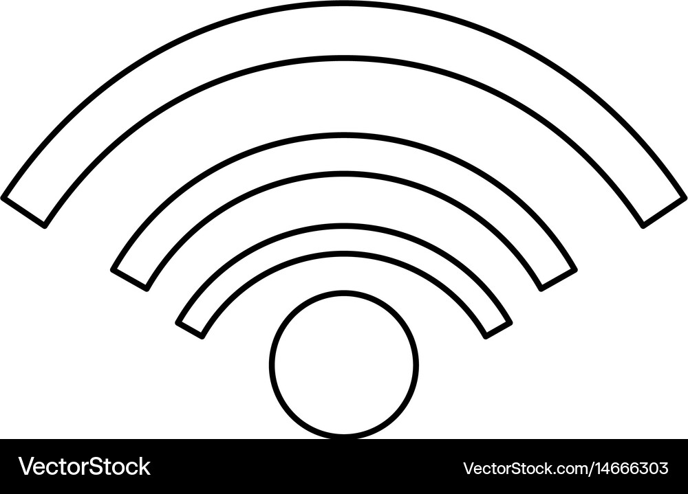 Wifi internet connected online signal line Vector Image