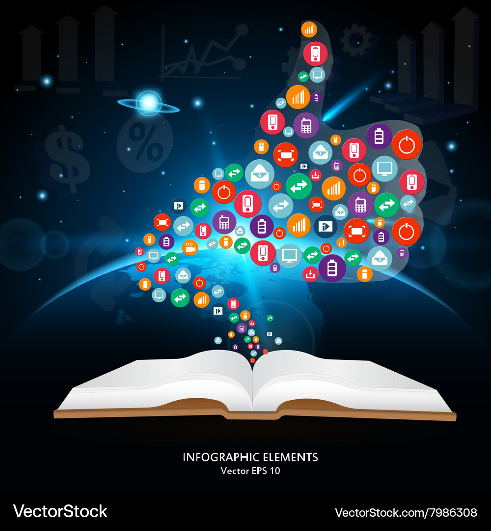 Abstract creative concept siluet of icons Vector Image