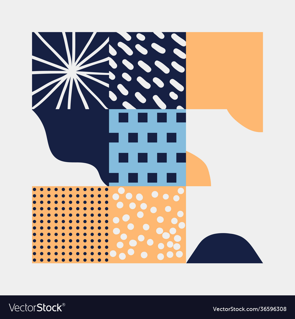 Abstract hand-drawn pattern design Royalty Free Vector Image