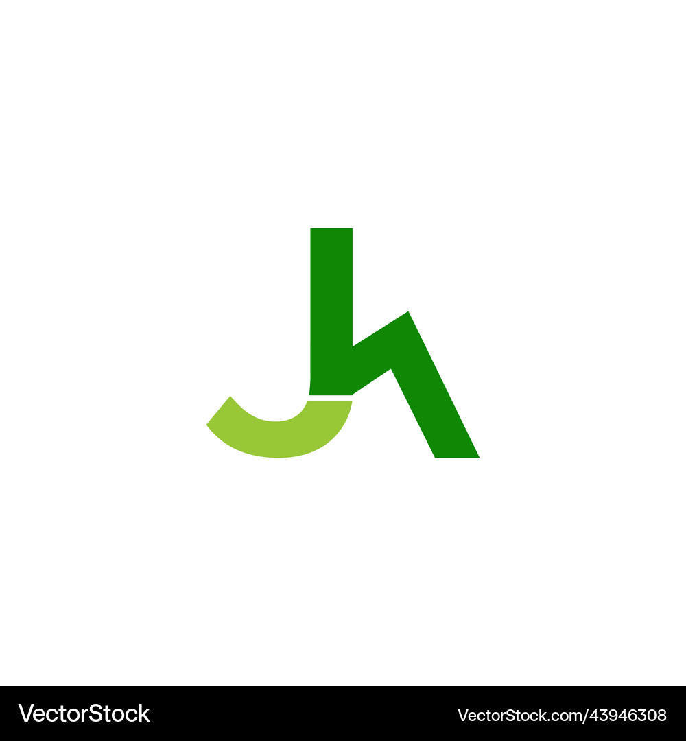 Alphabet initials logo jh hj j and h Royalty Free Vector