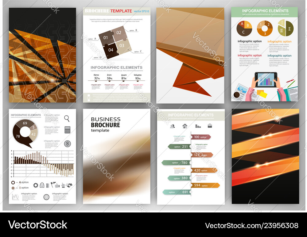 Brown and black business backgrounds abstract Vector Image