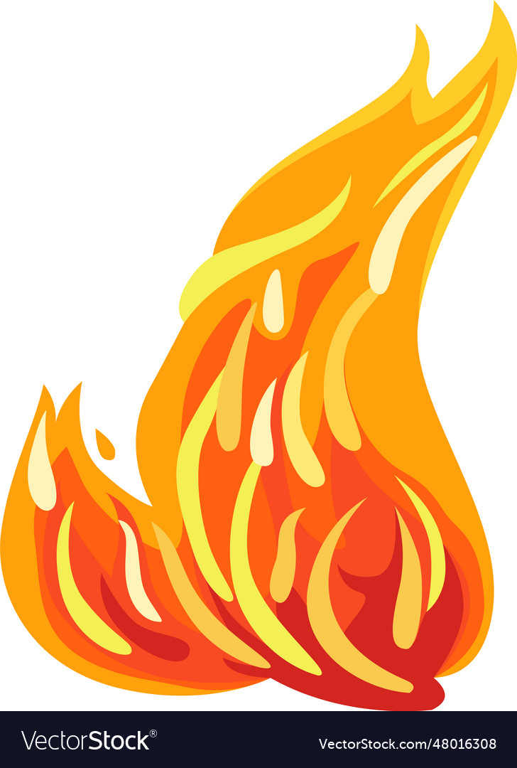 Burning fire Royalty Free Vector Image - VectorStock