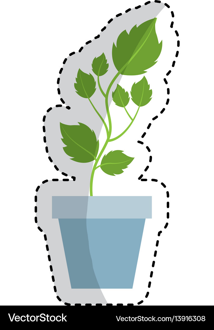 Cute garden flower in pot Royalty Free Vector Image