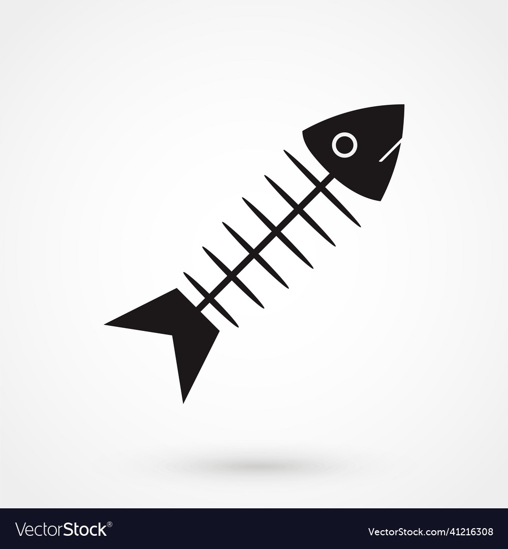 Fish bone icon Royalty Free Vector Image - VectorStock