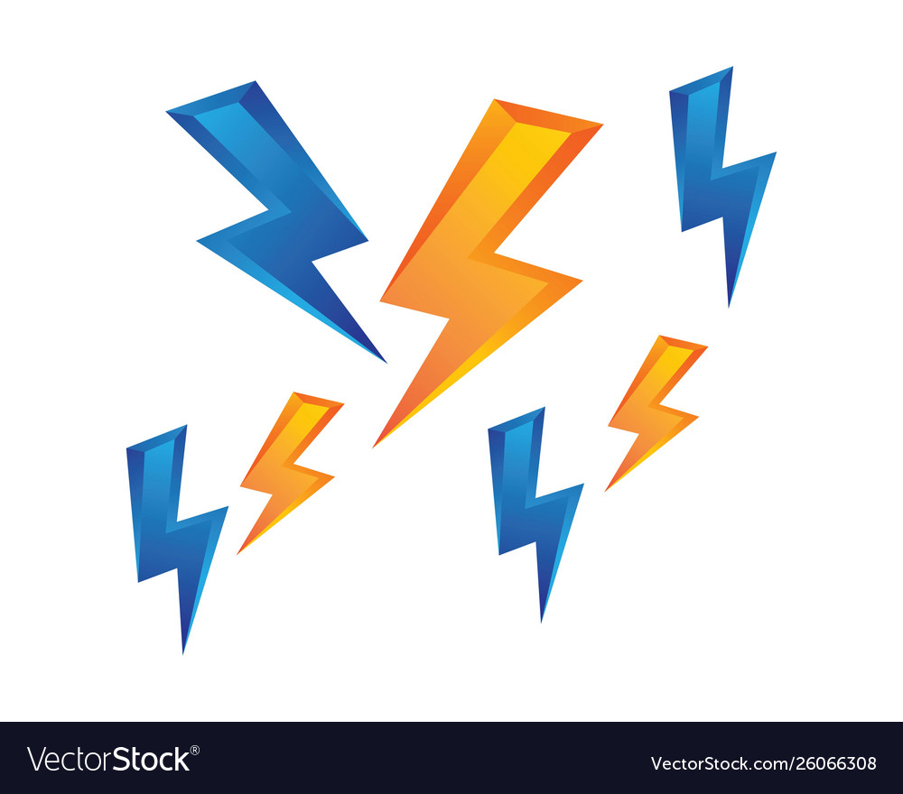 Flash power thunder Royalty Free Vector Image - VectorStock