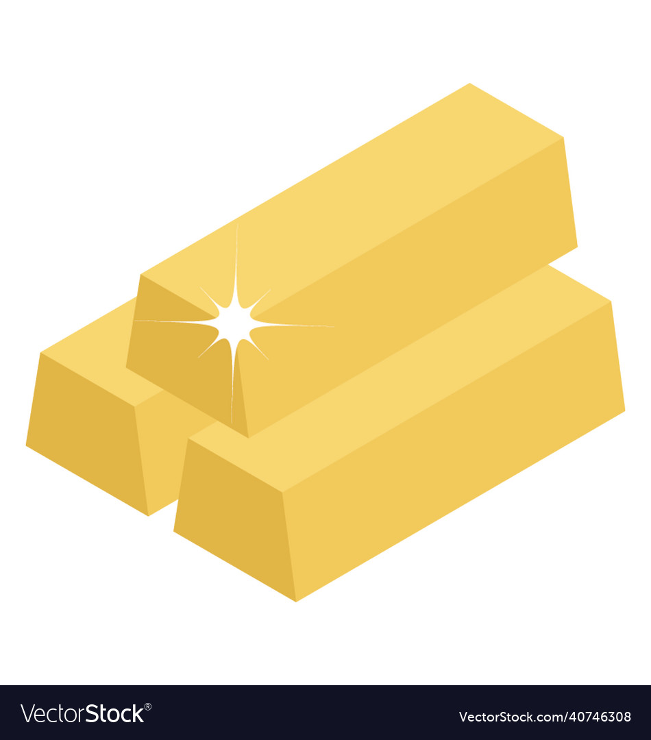 Gold stack Royalty Free Vector Image - VectorStock