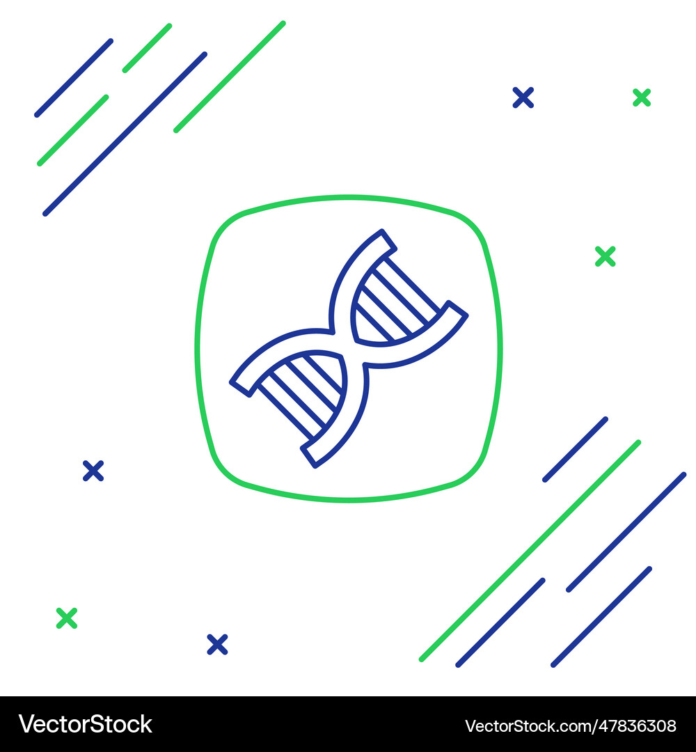 Line dna symbol icon isolated on white background Vector Image