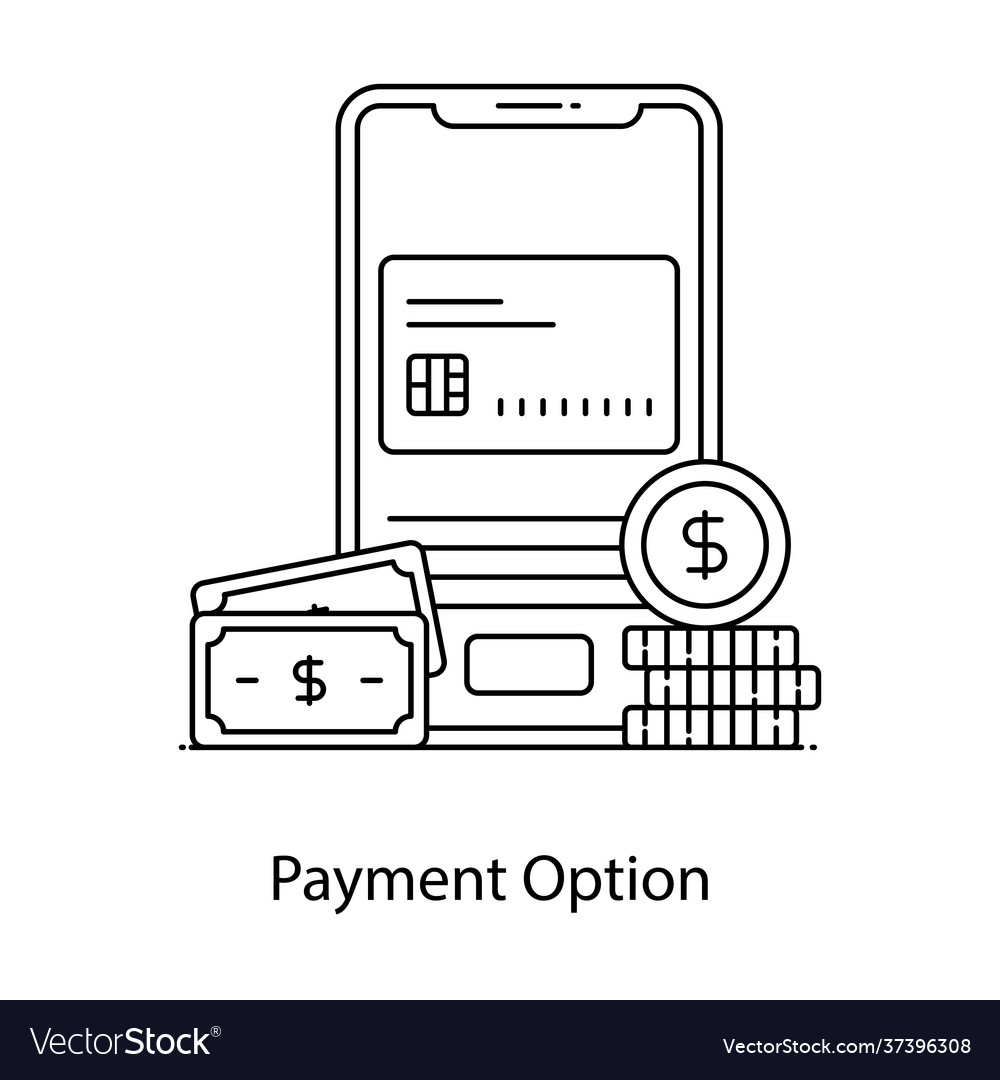 Payment option Royalty Free Vector Image - VectorStock